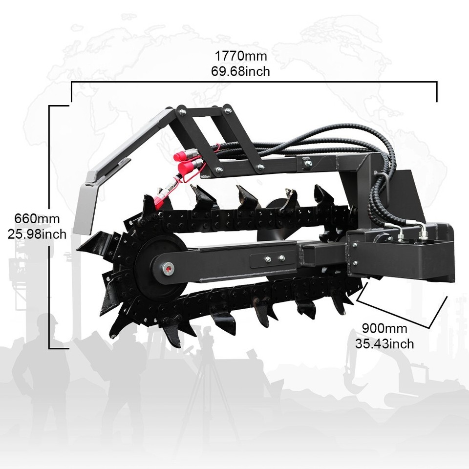Free Shipping New Mini Skid Steer Loader Trencher Attachment Loader ...