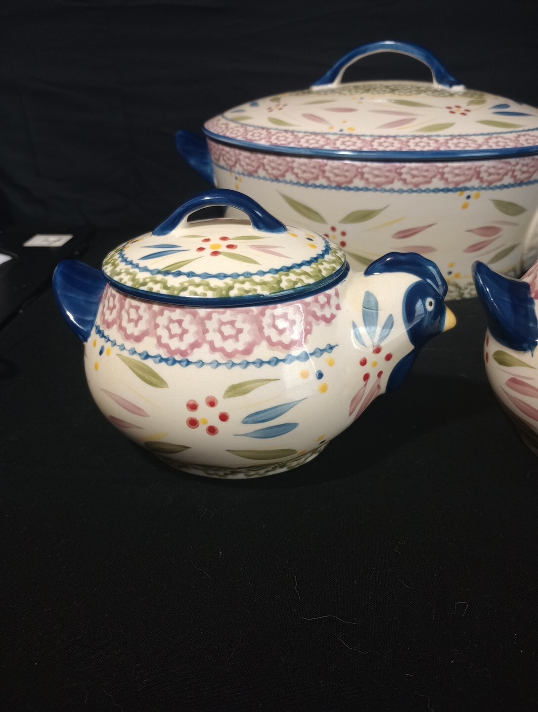 Set Of 3 Confetti Old World Pattern Chicken Ovenware Temp-tations by ...