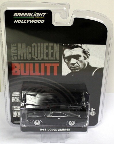 Greenlight 1/64 1968 Dodge Charger Black Steve McQueen Bullitt Model ...