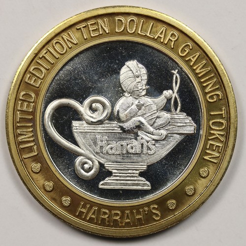 $10 Casino Gaming Token Reno NV Limited 0.6 oz Silver .999 Harrah's ...