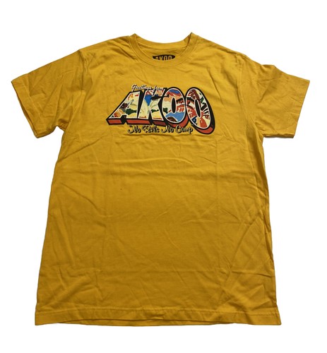 Men’s 100% Authentic Akoo T-shirt Size Large Yellow Logo | eBay