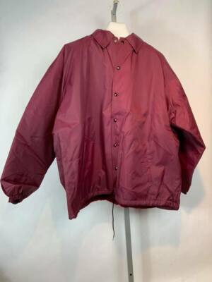 New Vintage Maroon Retro SPORTSMASTER Coach Jacket Lined Team Jacket ...