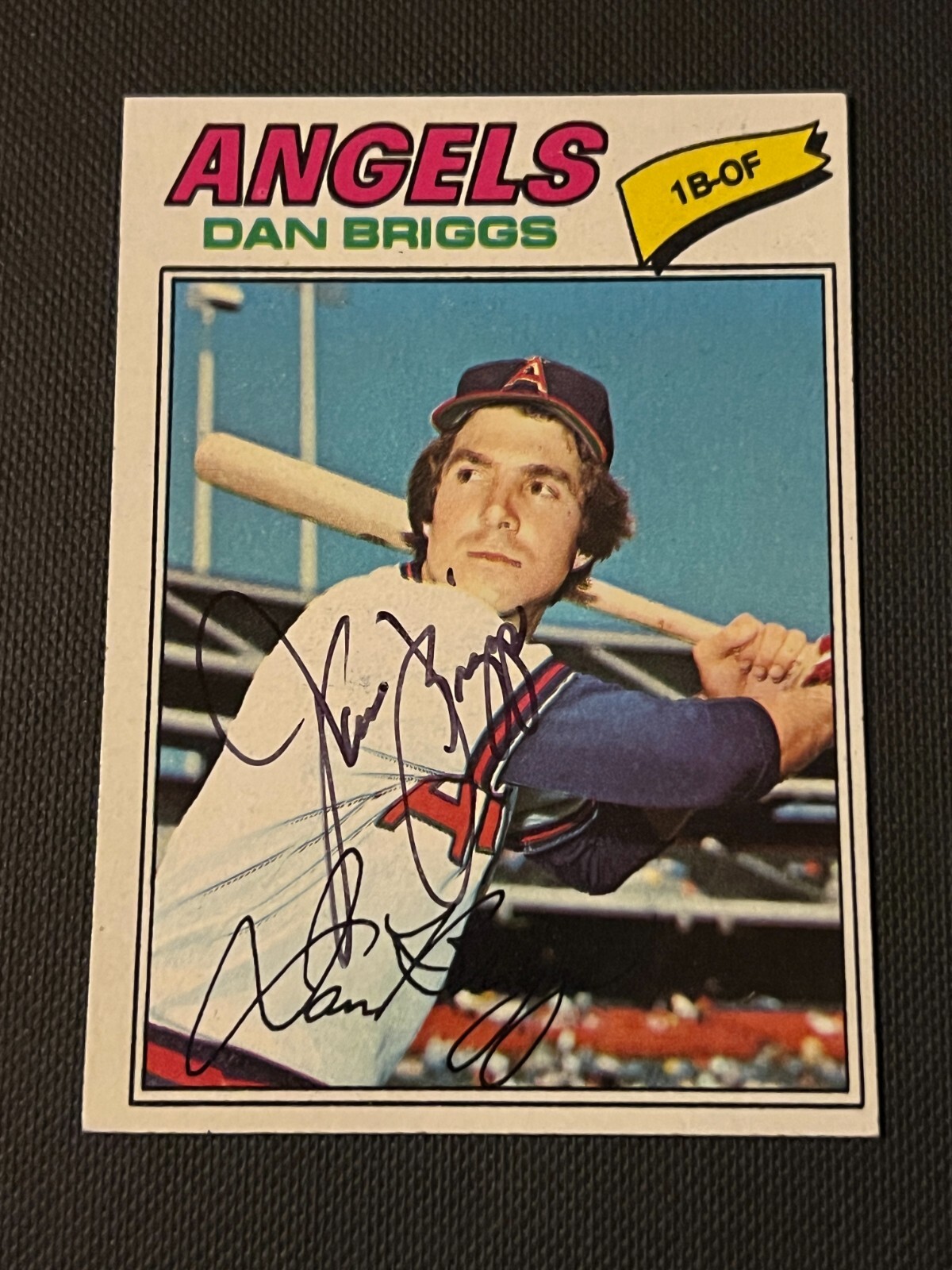 Dan Briggs Signed 1977 Topps Card Auto California Angels Autograph ...