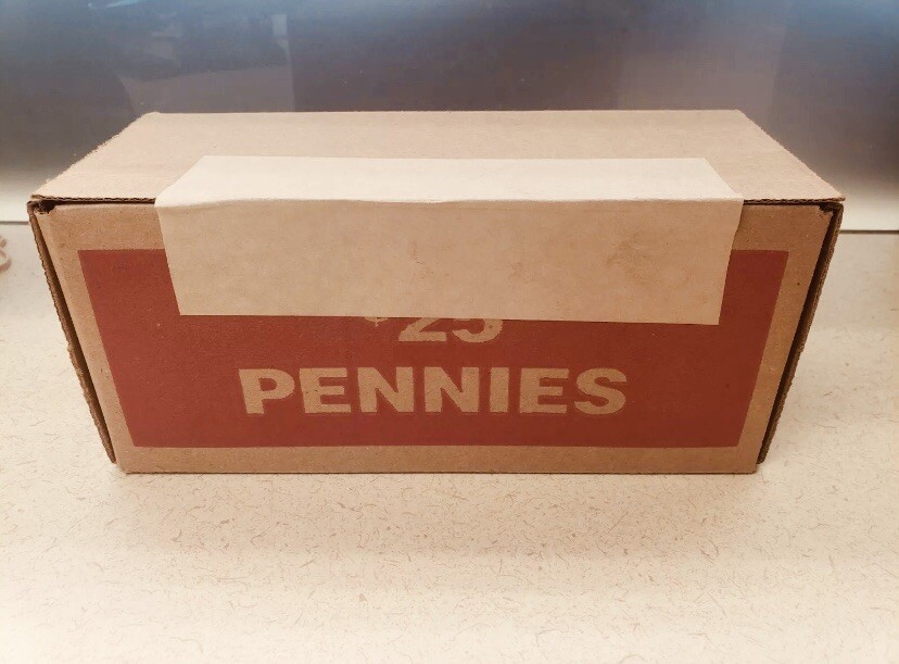 Box Of Pennies *US MINT BANK SEALED* 50 Unopened Rolls Unsearched $25 ...