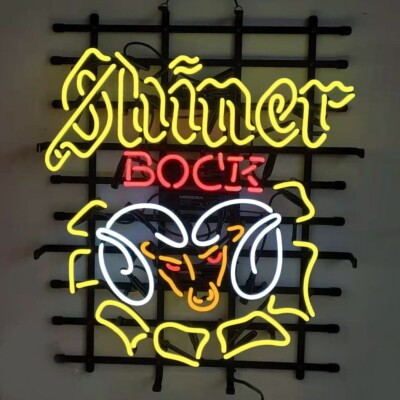 Shiner Bock Beer Neon Sign 19"x15" Lamp Beer Bar Pub Store Room Wall ...