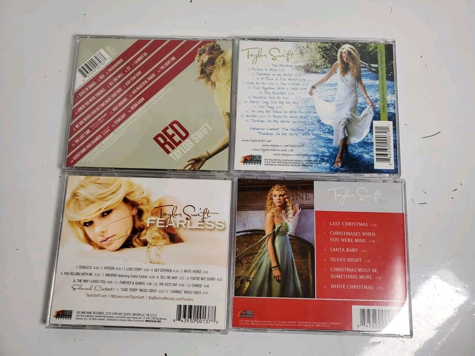 Taylor Swift USED 4 CD LOT: Taylor Swift (Self-titled), Holiday ...