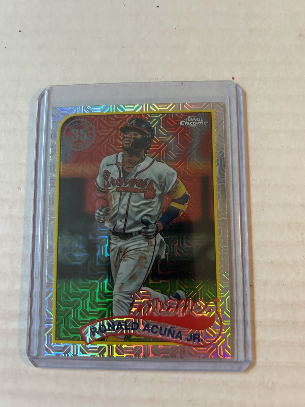 Ronald Acuna Jr Silver Pack Mojo 35th Anniversary - 2024 Topps Chrome # ...