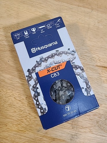 Husqvarna 24" X-Cut C83 3/8" Pitch x .050" Gauge 84DL Chainsaw Chain ...