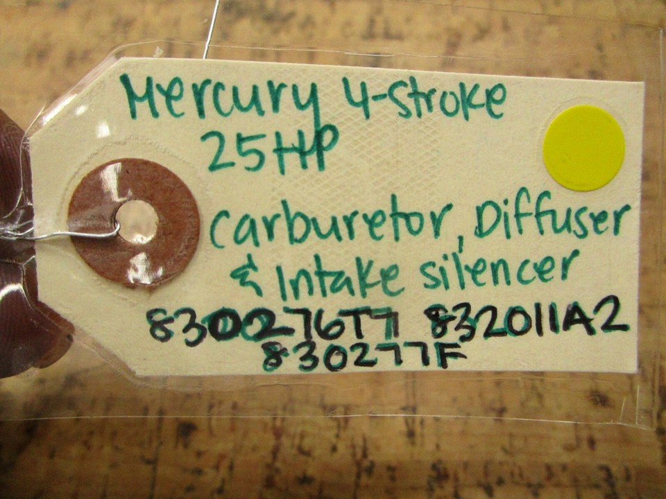 *OEM* 0780 Mercury 4-Stroke 25 HP Carburetor, Diffuser & Air Intake ...