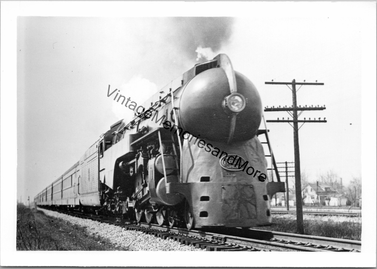 Vtg New York Cental Railroad --- Steam Locomotive 3.5" x 5" Real Photo ...