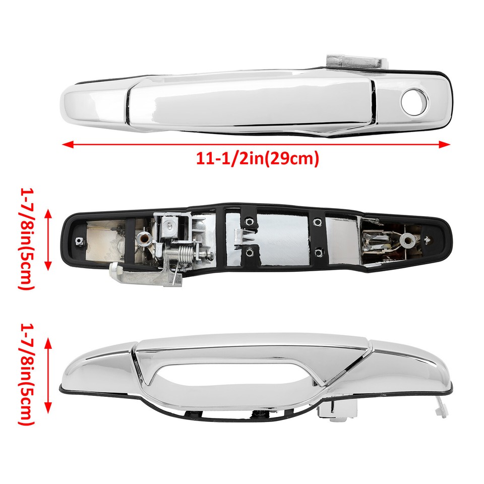 4x Chrome Door Handles Left+Right For GMC Chevy Tahoe Yukon Sierra ...