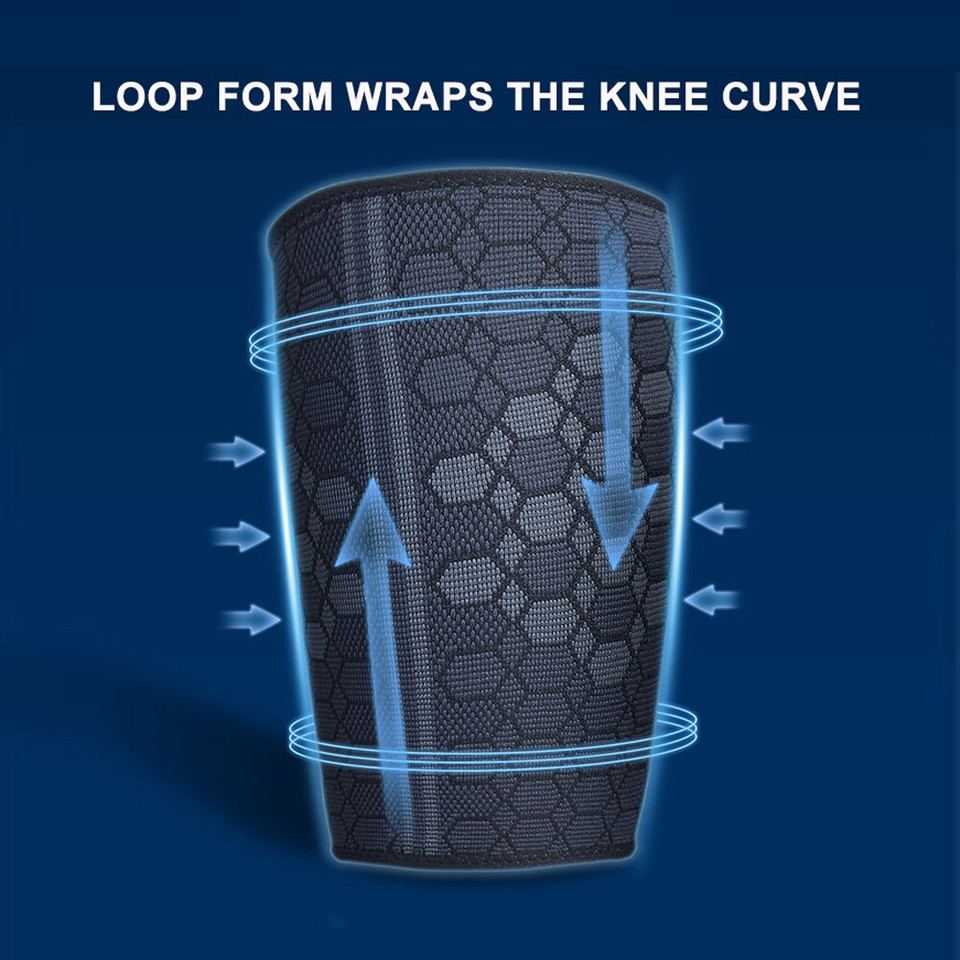 Elastic Compression Sleeve Thigh Support Brace Muscle Injury Wrap ...