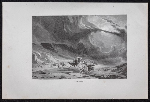 1883 - Simoun in the Desert - Antique Wood Engraving - Algeria | eBay UK