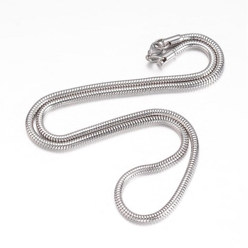 Stainless Steel Snake Chain 3mm 20" Silver Necklace UK | eBay UK
