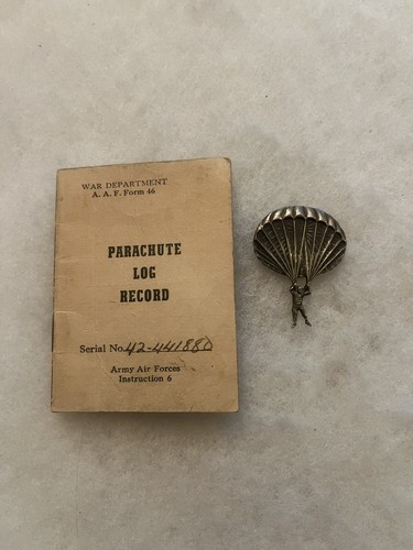 Downed parachute AWARD-ster-FS-PB-Robbins Co.in box+’43-46 parachutist ...