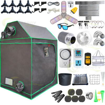 48"x48"x72" Complete Grow Tent Kit w/LED Full Spectrum Grow Light & Fan & Filter | eBay