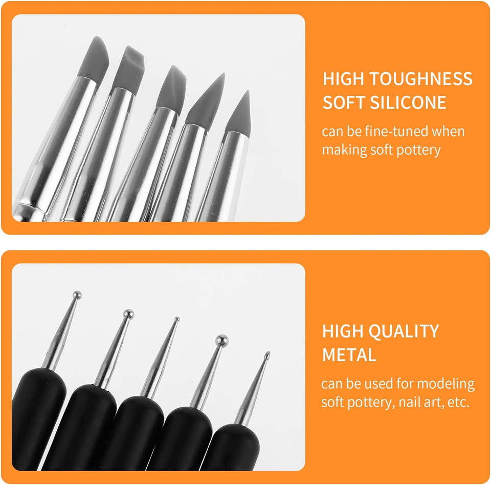 Silicone Clay Sculpting Tools Clay Modelling Tools Soft Rubber Tip ...