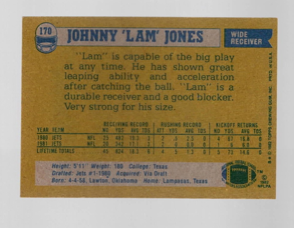 1982 Topps #170 Lam Jones NM/Mint | eBay