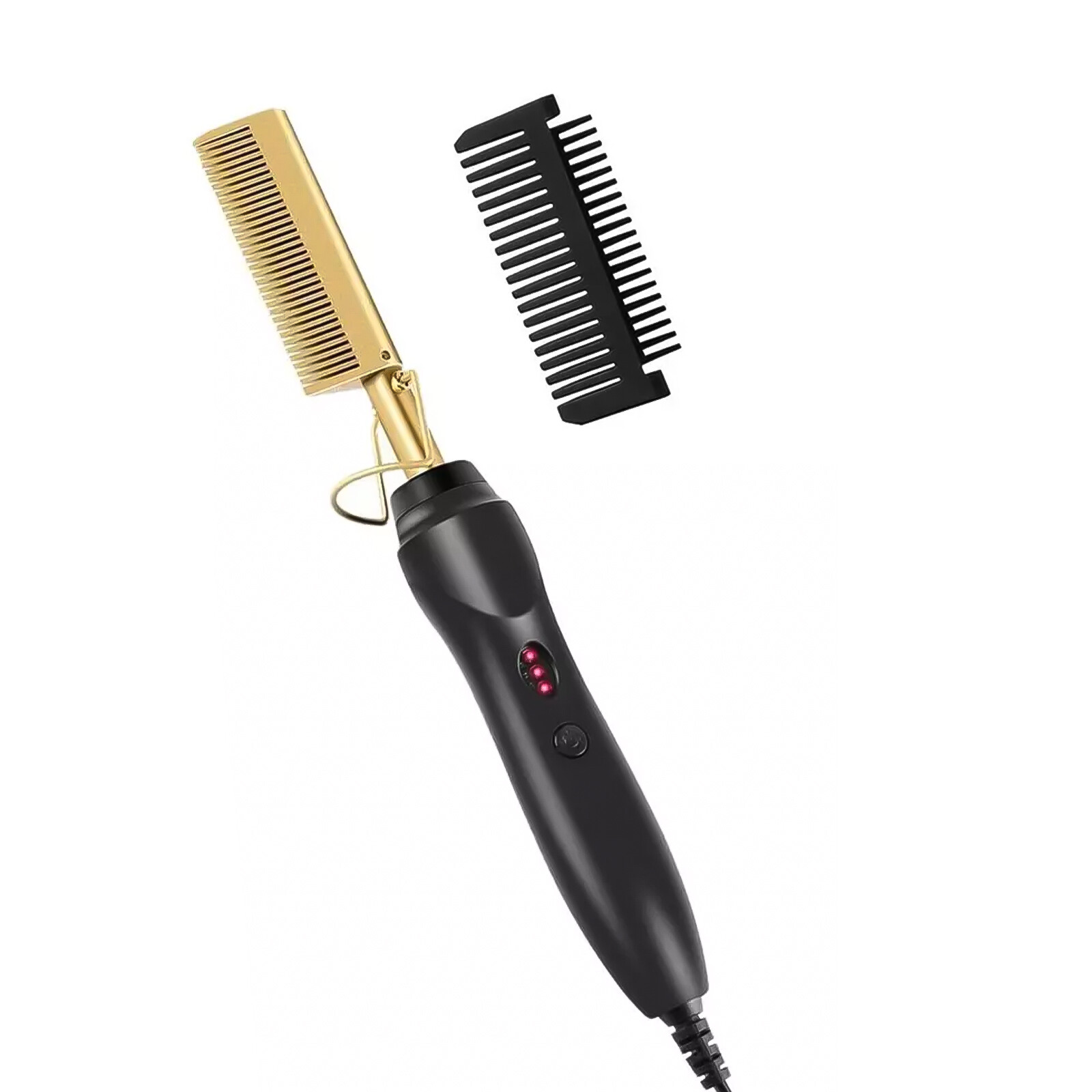 40W Two-in-One Adjustable Electric Hot Comb Hair Straightener With Plug ...