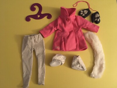 18” Our Generation Doll Clothes Coat, Pantyhose, Boots, Mittens ...
