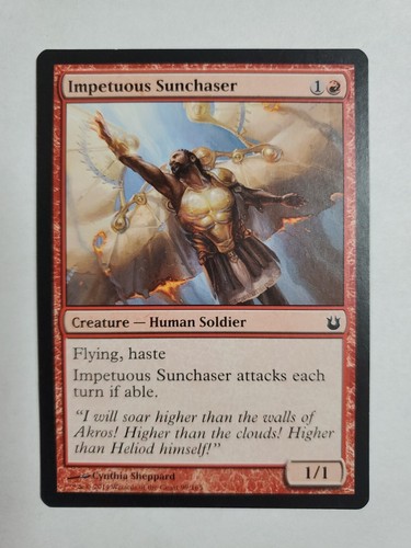 MTG Magic The Gathering Card Impetuous Sunchaser Creature Human Soldier ...