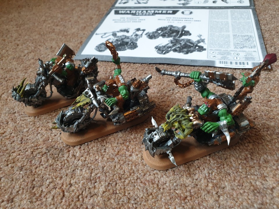 Warhammer 40k Ork X3 Warbikers Mobs | eBay UK