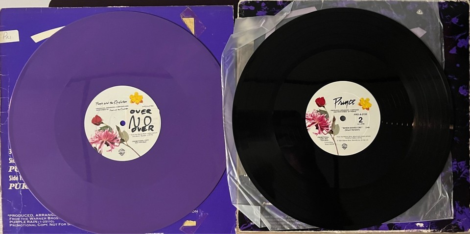 2x Prince 12" Vinyl Record Single Promo Purple Rain When Doves Cry! | eBay
