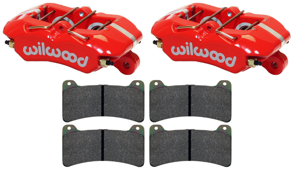 WILWOOD DYNAPRO RED LOW PROFILE BRAKE CALIPERS,PADS,.81",RACING,STREET ...