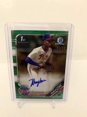 2019 Bowman Draft Jamari Baylor Autograph Auto /99 Green | eBay