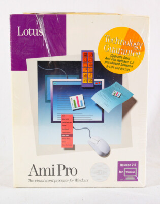 Lotus AmiPro Word Processor V 2.0 for Windows, Upgrade, 1991, Sealed | eBay
