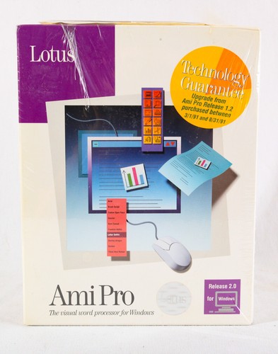 Lotus AmiPro Word Processor V 2.0 for Windows, Upgrade, 1991, Sealed | eBay