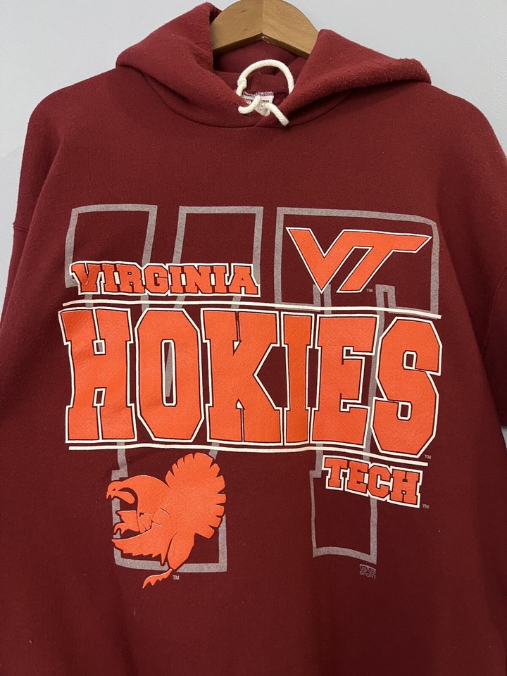 Vintage Virginia Tech Hokies 20/20 Sport Hoodie 80s 90s College Gear ...