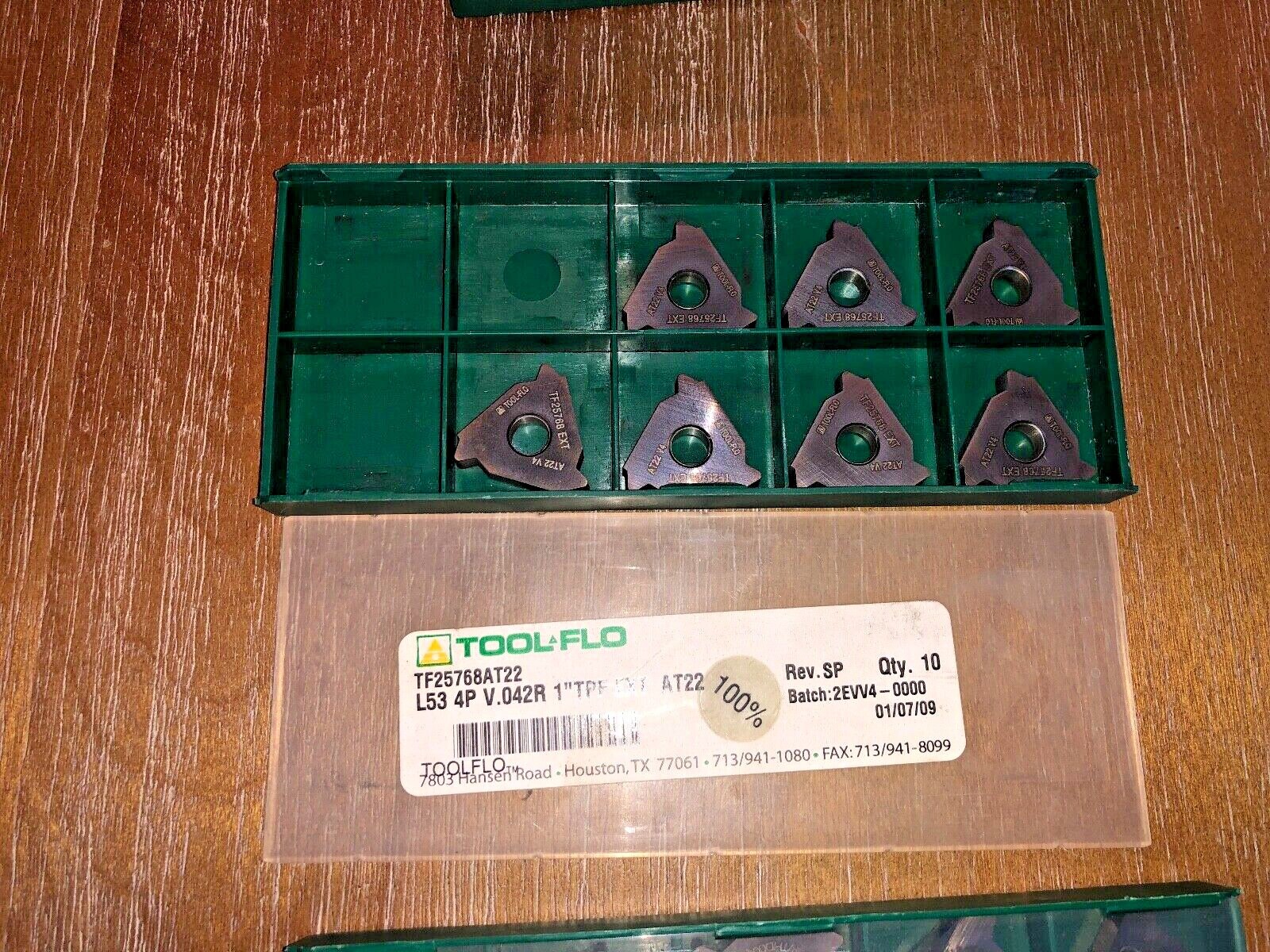TOOL FLO CARBIDE INSERTS L53 4P V.042 1" TPF EXT AT22 QTY 7 | eBay