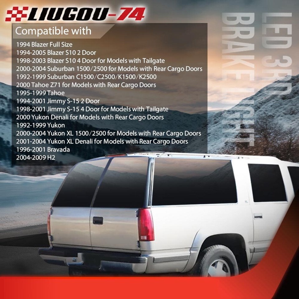 Led 3rd Third Brake Light Fit For 92-04 Chevy S10/suburban/tahoe/yukon ...