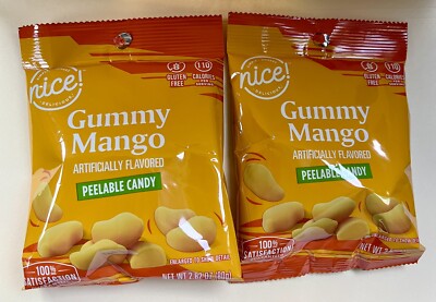 2 x Nice! Gummy Mango Peelable Candy 2.82 oz Walgreens IN HAND Viral ...