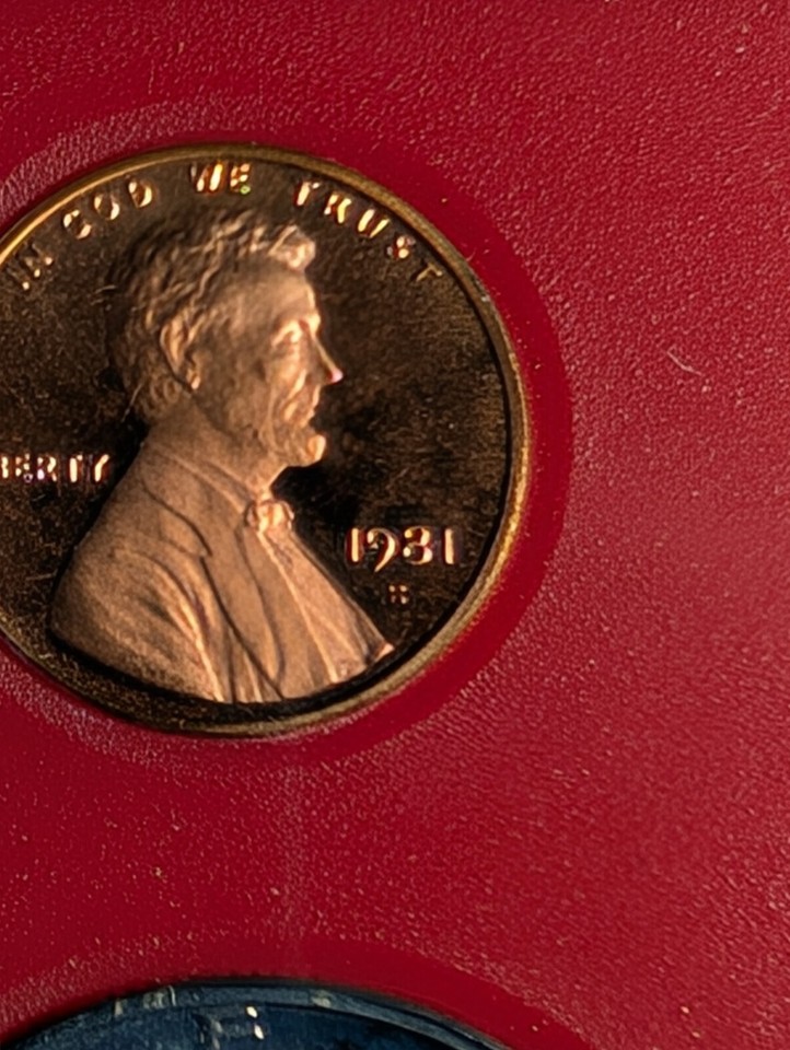 1981 S Type 2 United States Proof Set - All 6 Coins - Clear S Mintmarks ...