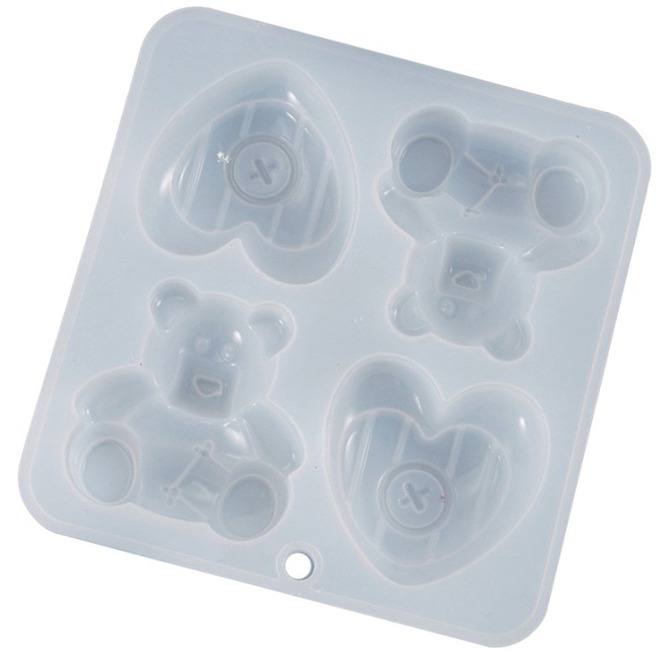 Animal Transparent Silicone Epoxy Molds Bear Mould Animal Form Decor ...