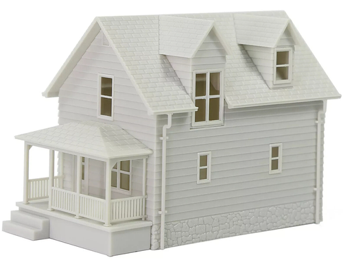N Scale Village House White Unassembled Model Building kit | eBay