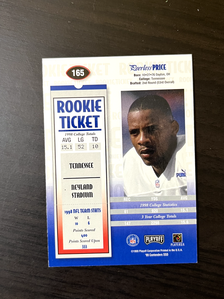 Peerless Price 1999 Contenders SSD Rookie Ticket Autograph #165 RC Auto ...