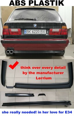 Sedan Touring BMW E34 SPOILER REAR BUMPER MTECH SPLITTER LIP SPOILER ...