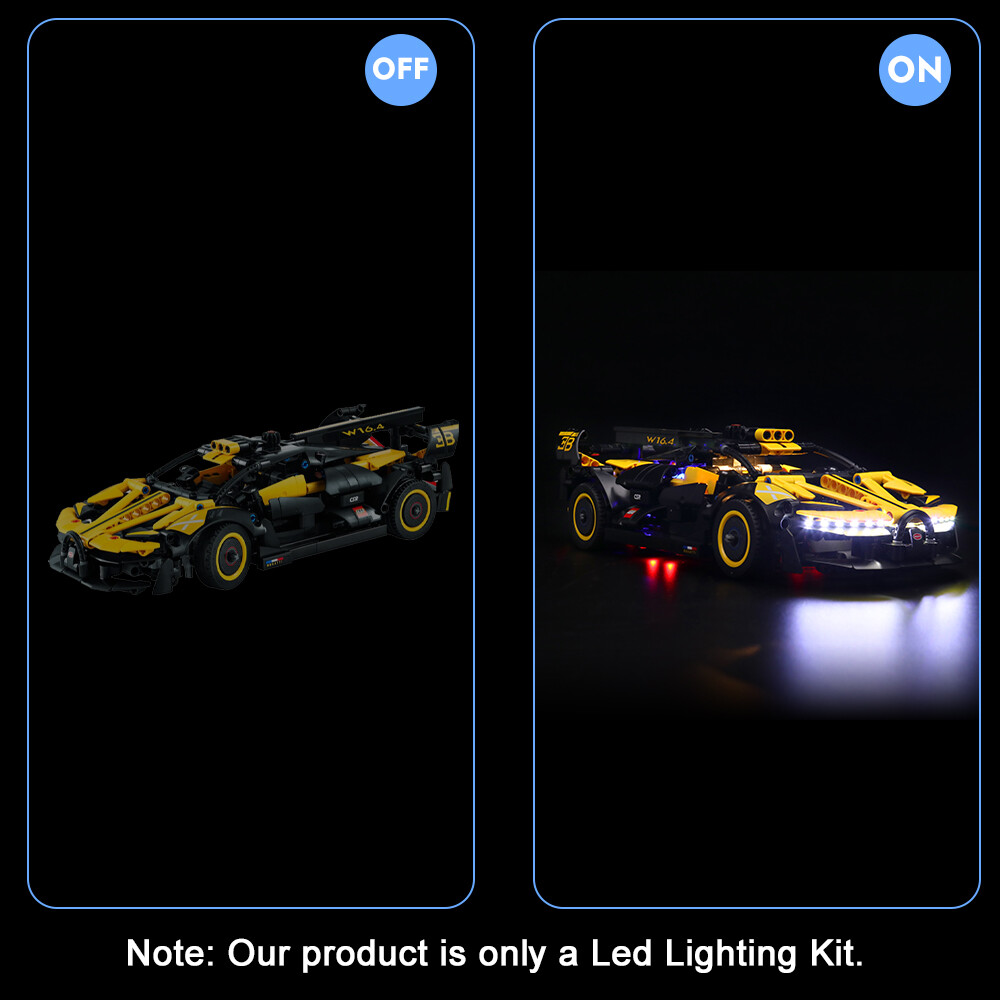 BrickBling LED Light Kit for LEGO Technic Bugatti Bolide 42151 DIY ...