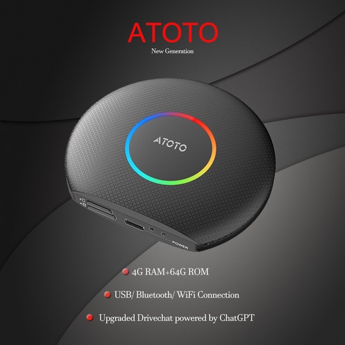 ATOTO Ultra 4G+64G Wireless Carplay AI BOX Android Drivechat Media BT ...
