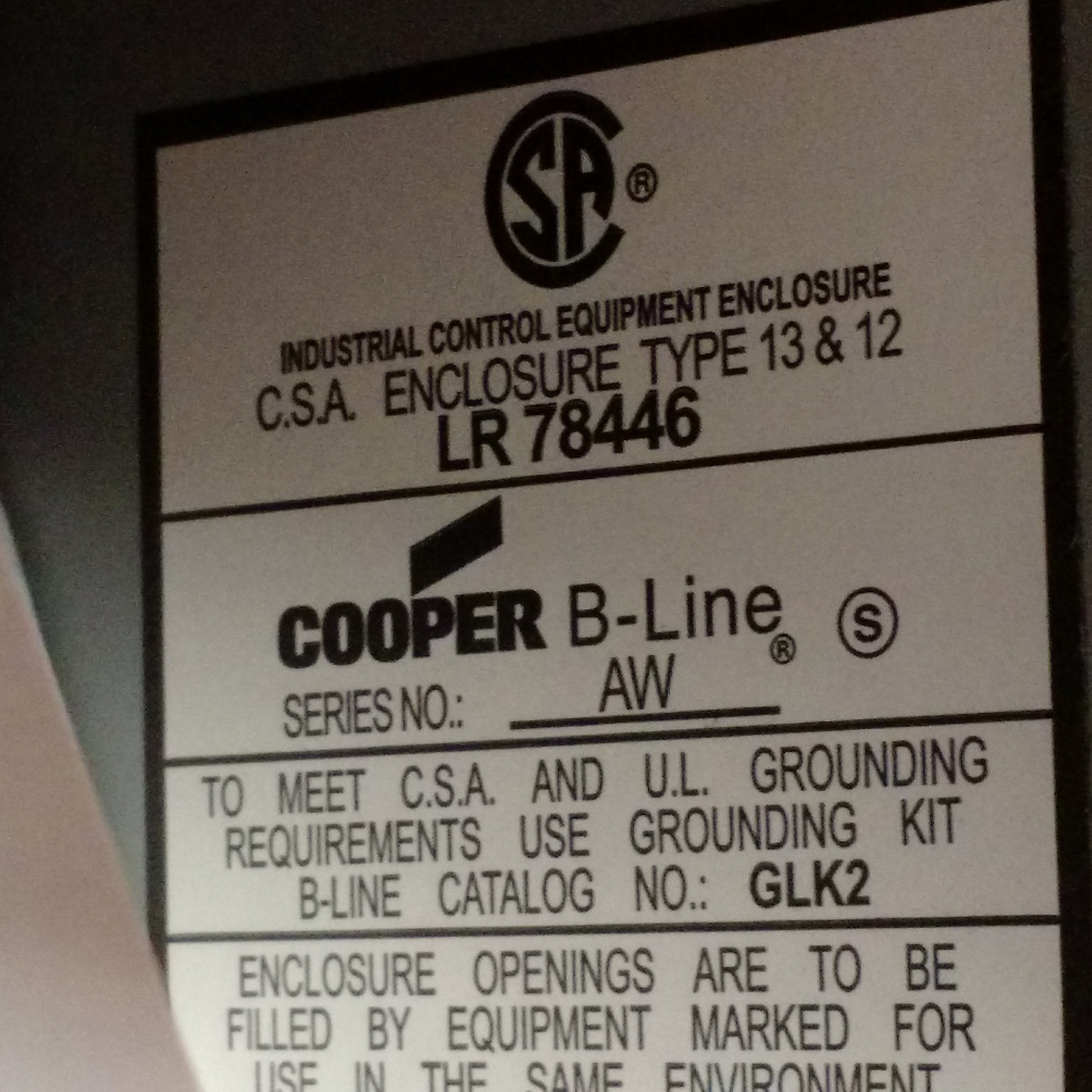 Cooper B-line LR78446 Stainless Steel 6 Button NEMA 4x Enclosure/box ...