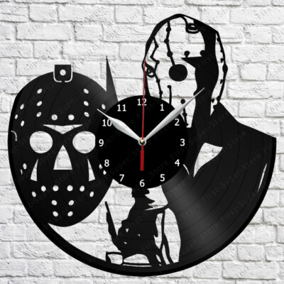 Jason Mask Vinyl Record Wall Clock Art Decor Original Gift 12'' 30cm ...