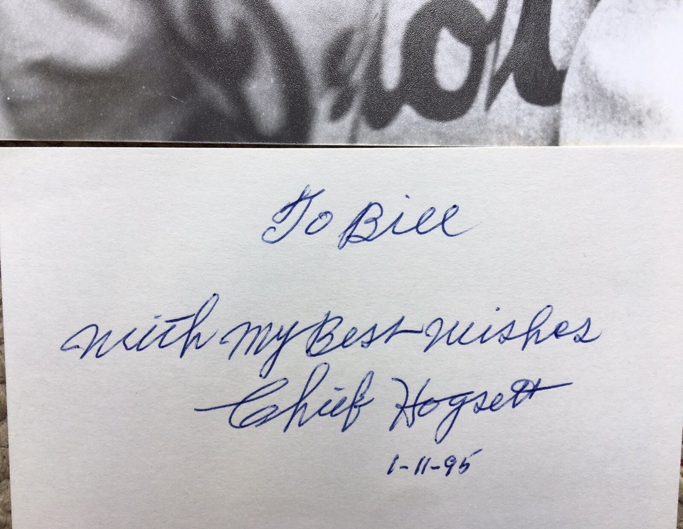 Chief Hogsett (D 2002) 1935 Detroit Tigers Autographed Index W Photo | eBay