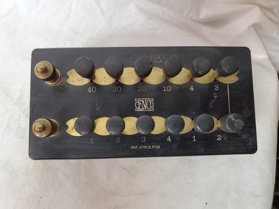 Vintage Central Scientific Cenco Electrical Resistance Decade Box .1 ...
