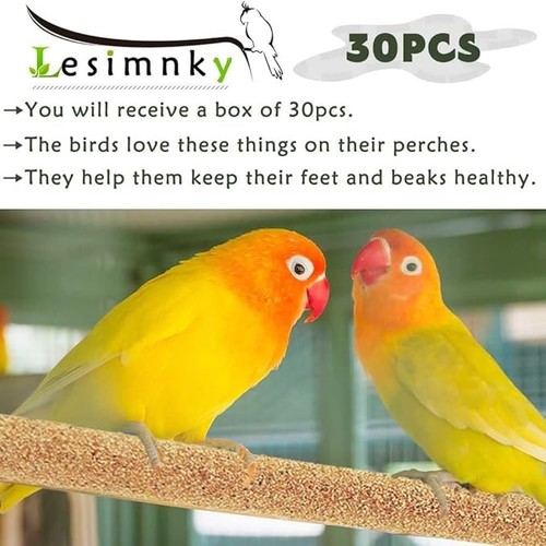 30PCS Sand Perch Covers for Bird Cage Sandpaper for Small Birds | eBay