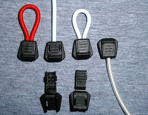 Cord Ends, Zip Loop Type for two ends of 3mm elastic shock/bungee cord ...