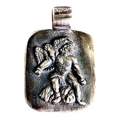 200 BC Ancient Greek SILVER Amulet Pendant Prometheus Gave fire ...