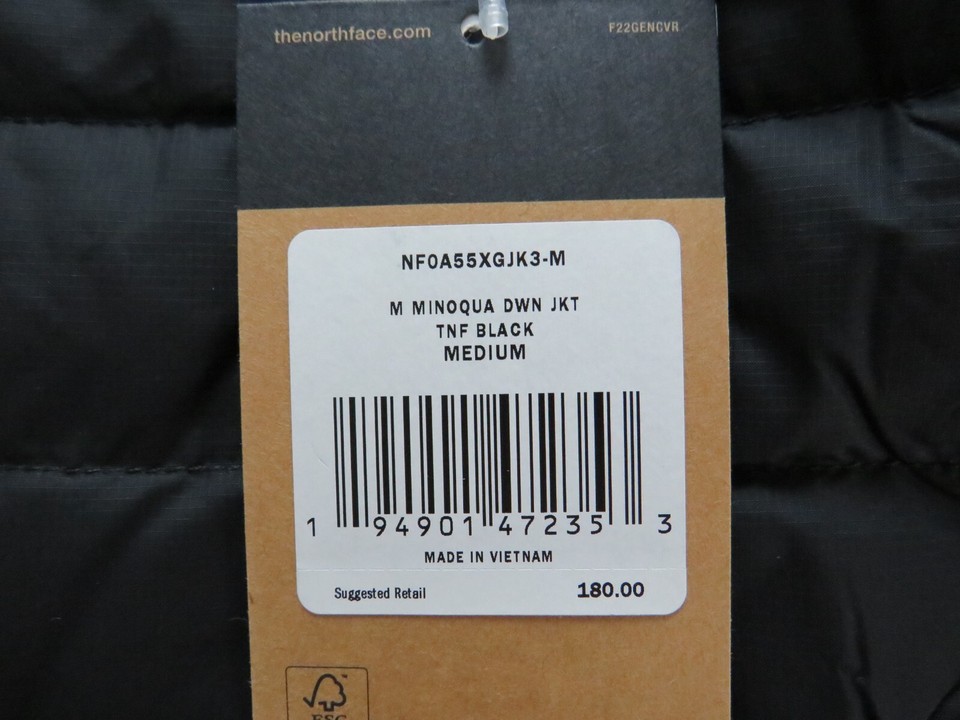 Mens The North Face Minoqua Flare II 2 Insulated 550-Down FZ Puffer ...